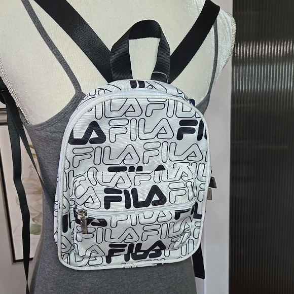 Fila | Bags | Fila Anthea Black And White City Backpack Carryall New ...